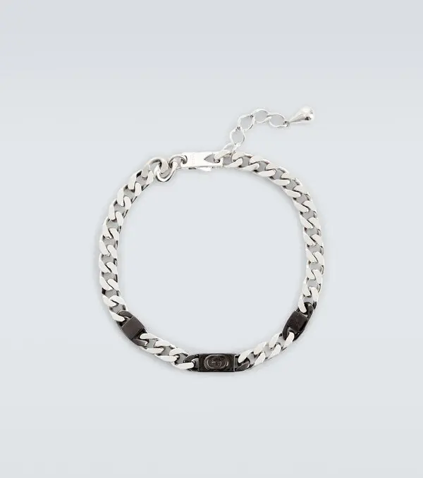 Gucci Interlocking G Sterling Chain Bracelet
