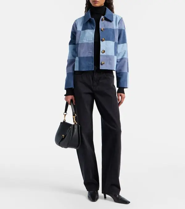 Rixo Patchwork Suede Jacket