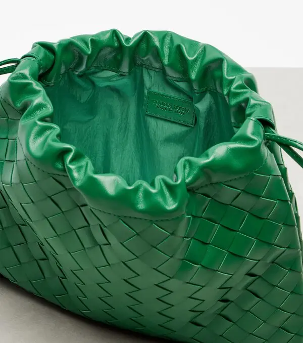 Bottega Veneta Intrecciato Leather Pouch - Green