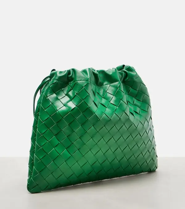 Bottega Veneta Intrecciato Leather Pouch - Green
