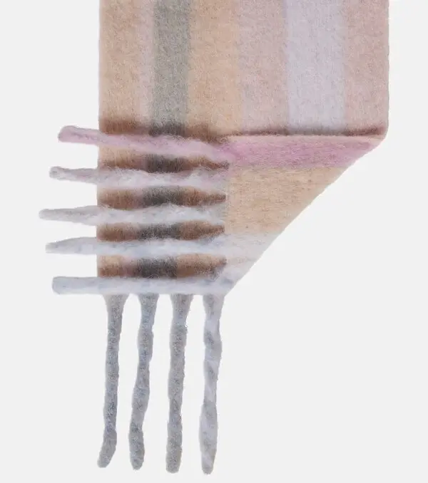 Loewe Striped Alpaca And Wool-blend Scarf - Multicoloured