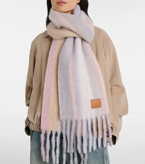 Loewe Striped Alpaca And Wool-blend Scarf - Multicoloured