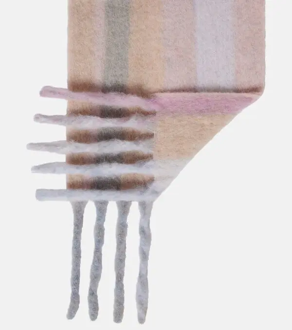 Loewe Striped Alpaca And Wool-blend Scarf - Multicoloured