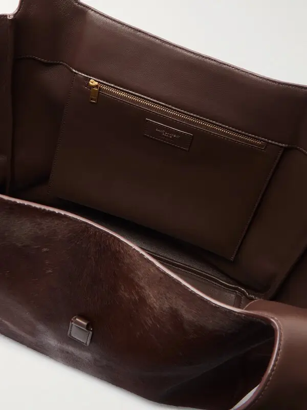 Saint Laurent Le 5 À 7 Bea Pony Hair Tote - Brown