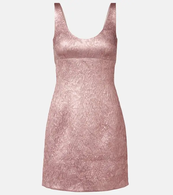 EMILIA WICKSTEAD Einna Floral Jacquard Mini Dress - Pink
