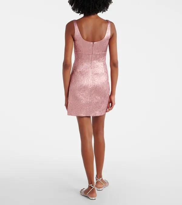 EMILIA WICKSTEAD Floral Jacquard Mini Dress - Pink
