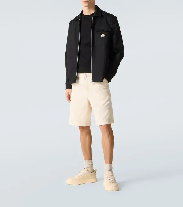 Moncler Tricolor Cotton-blend Jersey T-shirt