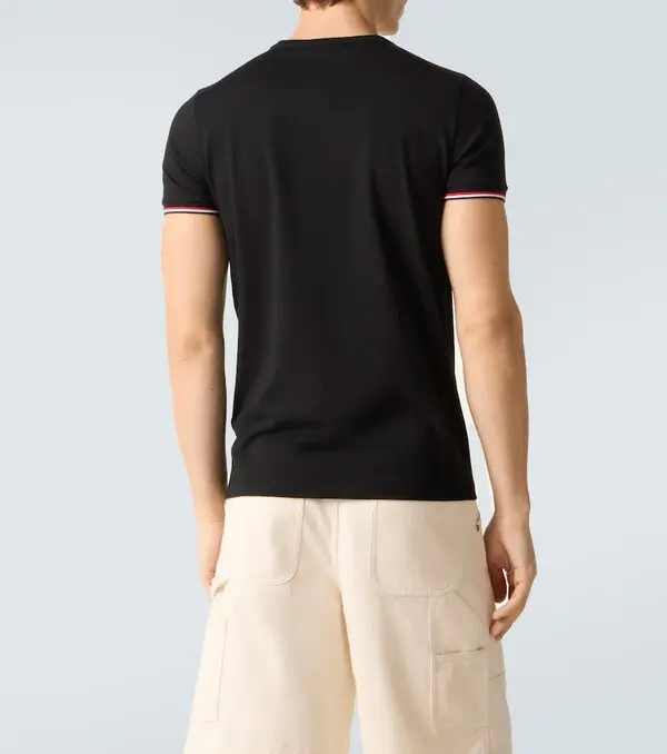 Moncler Tricolor Cotton-blend Jersey T-shirt
