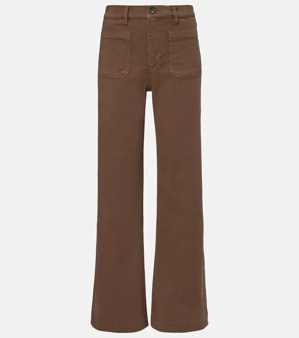 FRAME Refined Wide-leg Jeans - Green