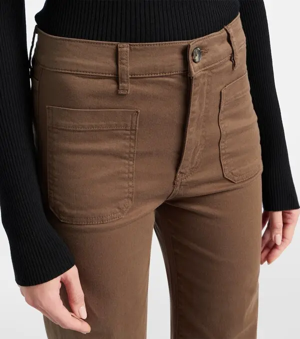 FRAME Refined Wide-leg Jeans - Green