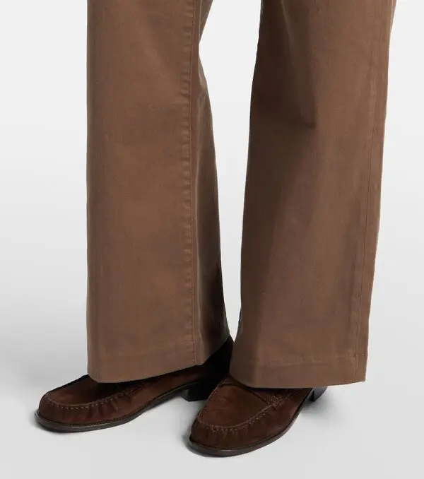 FRAME Refined Wide-leg Jeans - Green