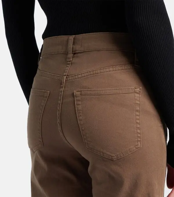 FRAME Refined Wide-leg Jeans - Green