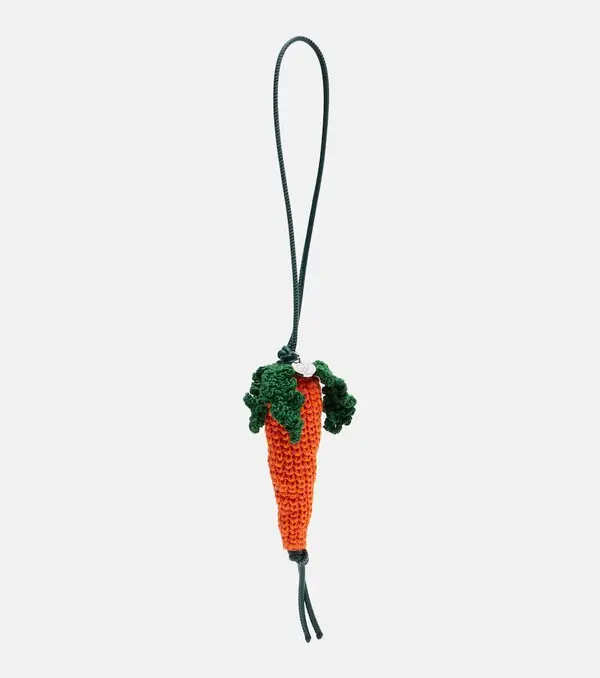 JW Anderson Carrot Knitted Bag Charm - Orange