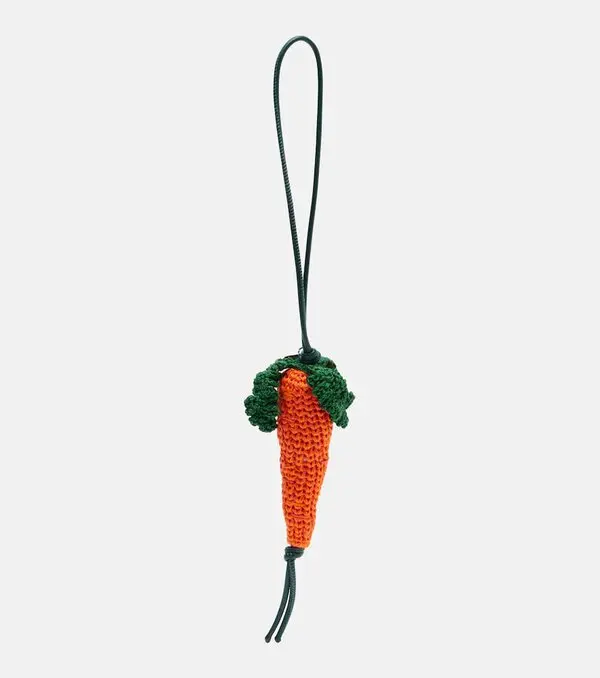 JW Anderson Carrot Knitted Bag Charm - Orange