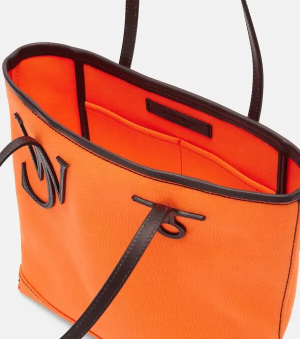 JW Anderson Anchor Small Leather-trimmed Tote Bag - Orange