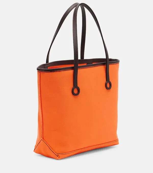 JW Anderson Anchor Small Leather-trimmed Tote Bag - Orange