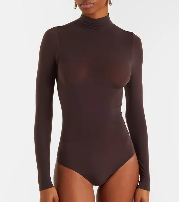 Wolford Buenos Aires Sheer Bodysuit - Brown
