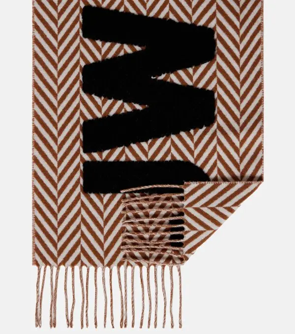JW Anderson Logo Wool And Alpaca-blend Scarf