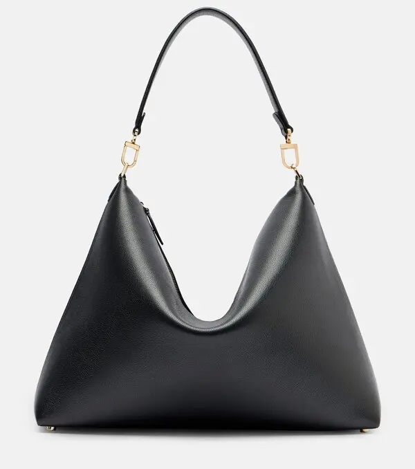 TOTEME Bevel Leather Shoulder Bag - Black
