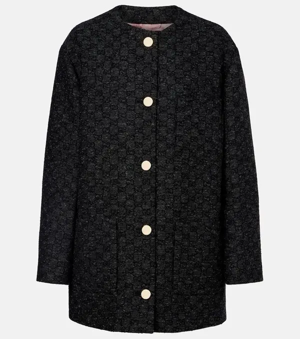 Gucci Gg Wool-blend Tweed Coat