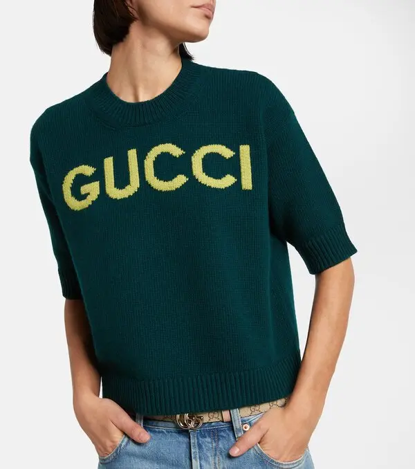 Gucci Logo Wool Top