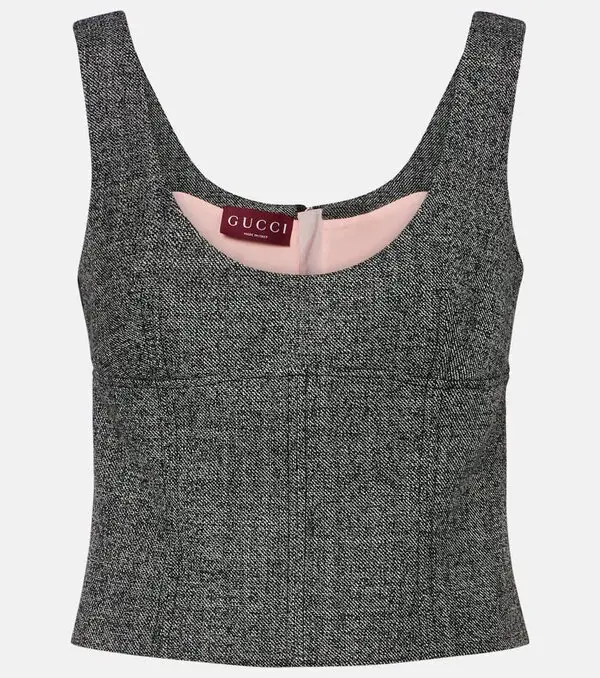 Gucci Cropped Wool Tank Top