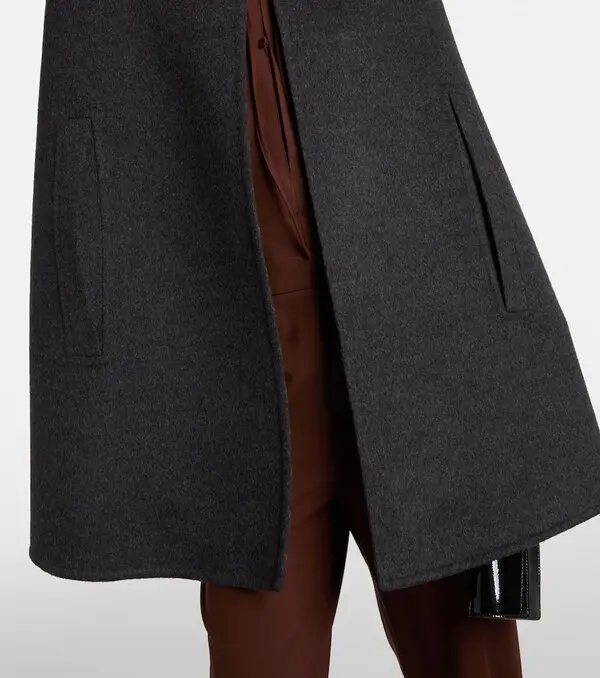 Gucci Caban Horsebit Wool Cape - Grey