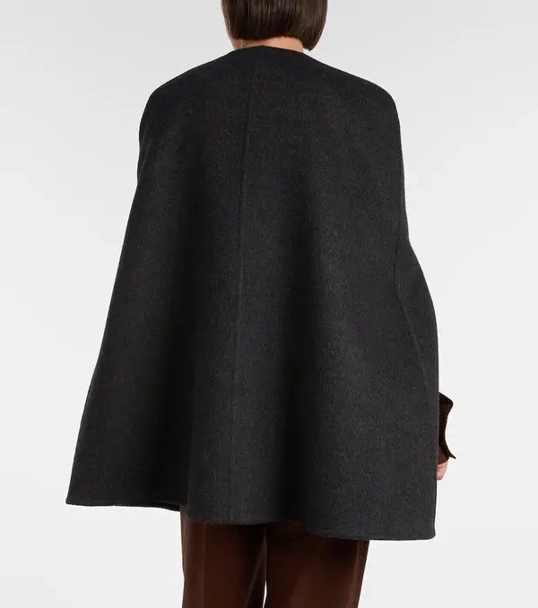 Gucci Caban Horsebit Wool Cape - Grey