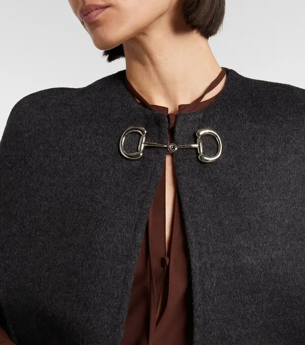 Gucci Caban Horsebit Wool Cape
