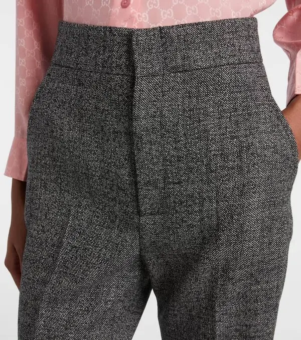 Gucci High-rise Wool Straight Pants