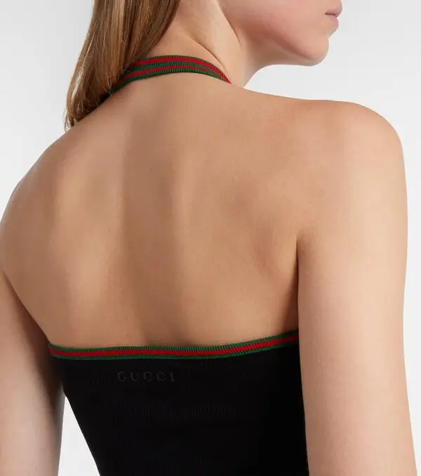 Gucci Web Stripe Cotton-blend Jersey Top