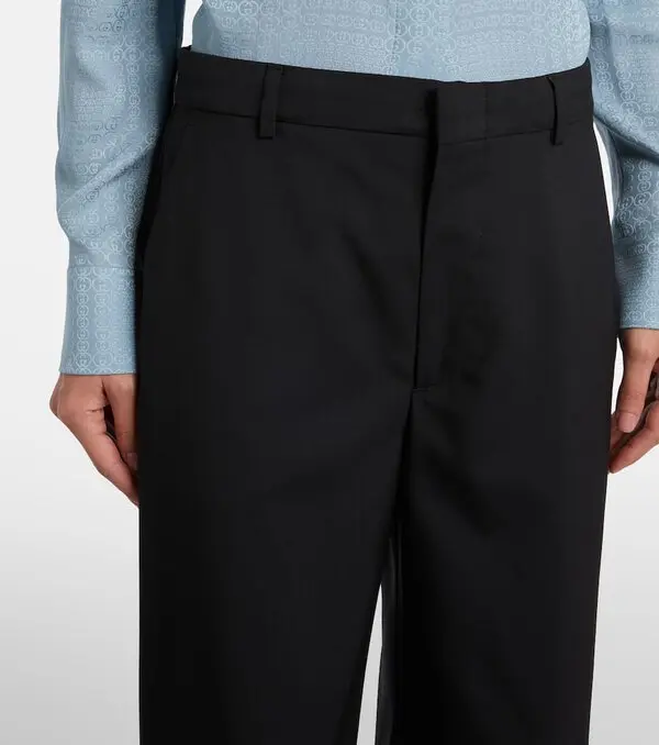 Gucci High-rise Wool Straight Pants