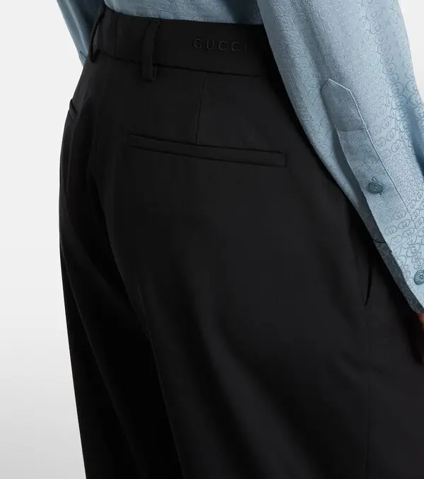 Gucci High-rise Wool Straight Pants