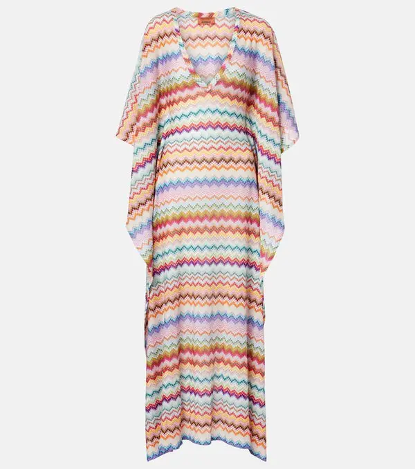 Missoni Zig Zag Lamé Kaftan - Multicoloured