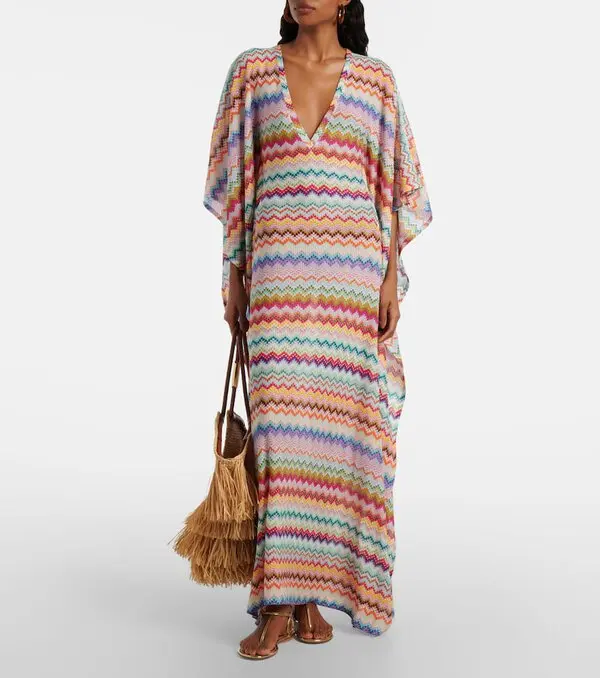 Missoni Zigzag Lamé Kaftan - Multicoloured