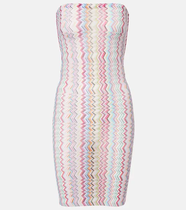 Missoni Strapless Mini Dress - Multicoloured