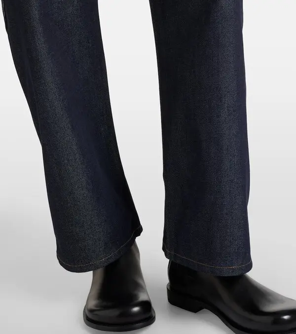 JW Anderson Embroidered High-rise Straight Jeans - Blue
