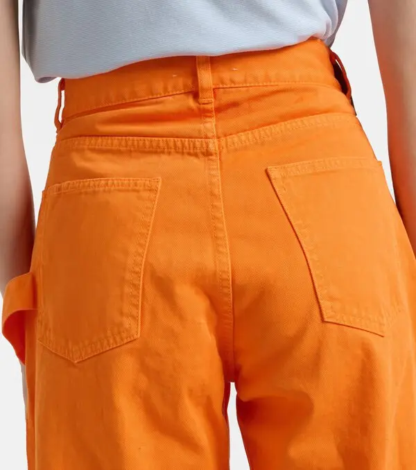 JW Anderson Embroidered High-rise Straight Jeans - Orange