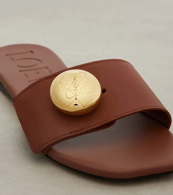 Loewe Pebble Leather Slides