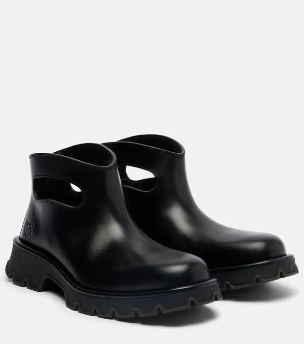 Loewe Bobby Leather Ankle Boots