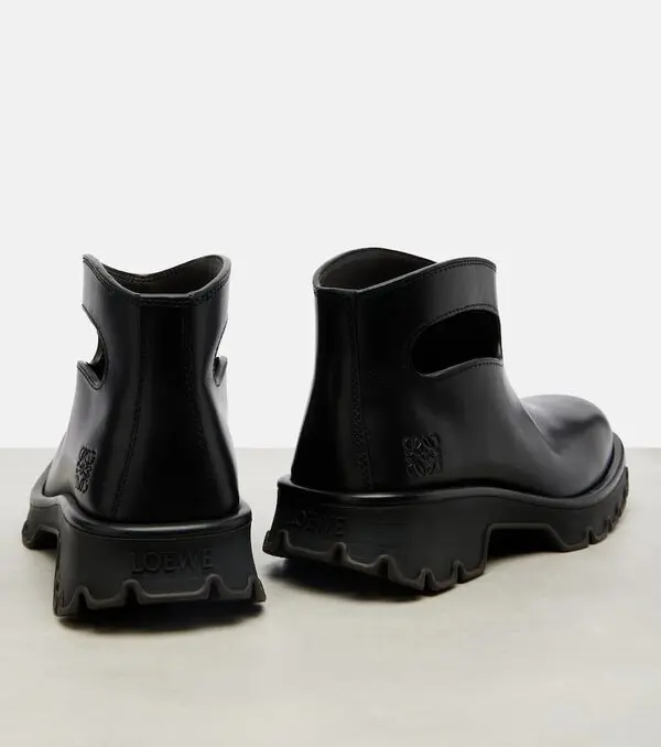 Loewe Bobby Leather Ankle Boots