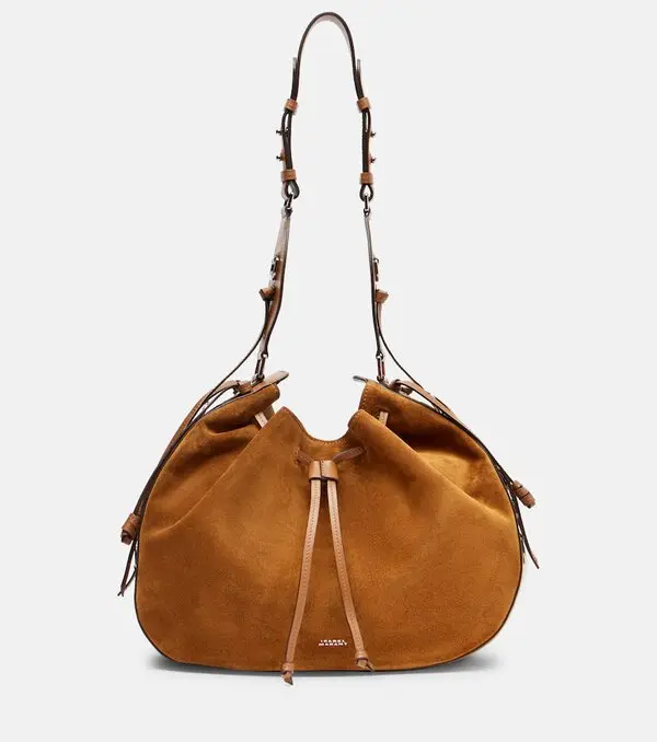 Isabel Marant Étoile Bolton Medium Suede Shoulder Bag - Brown