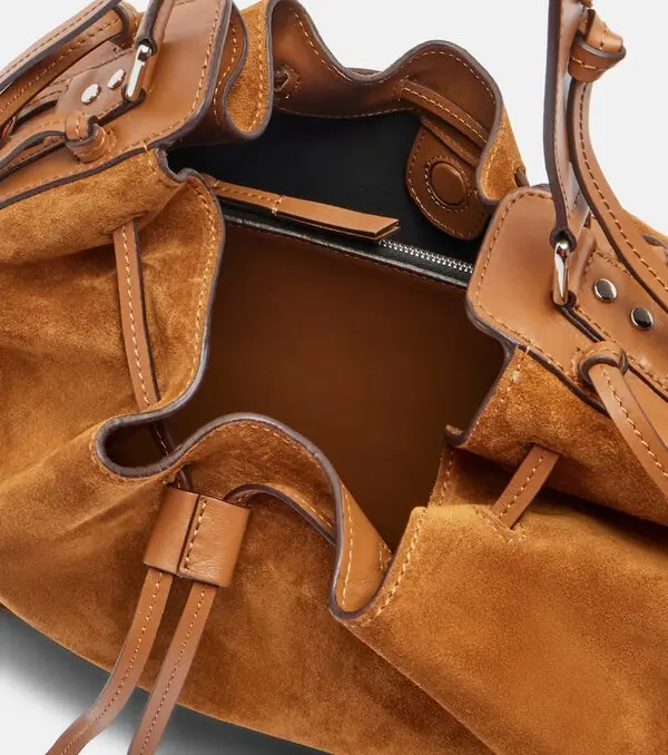 Isabel Marant Étoile Bolton Medium Suede Shoulder Bag - Brown