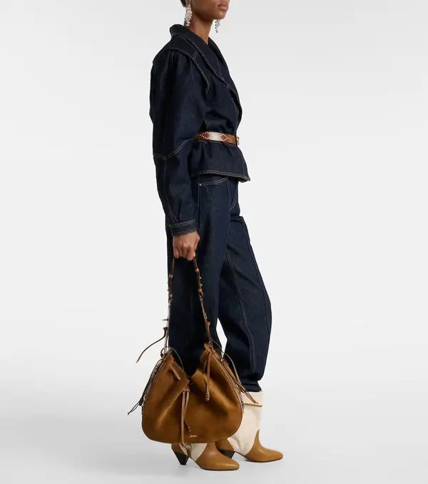 Isabel Marant Étoile Bolton Medium Suede Shoulder Bag - Brown