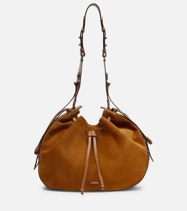 Isabel Marant Étoile Bolton Medium Suede Shoulder Bag - Brown