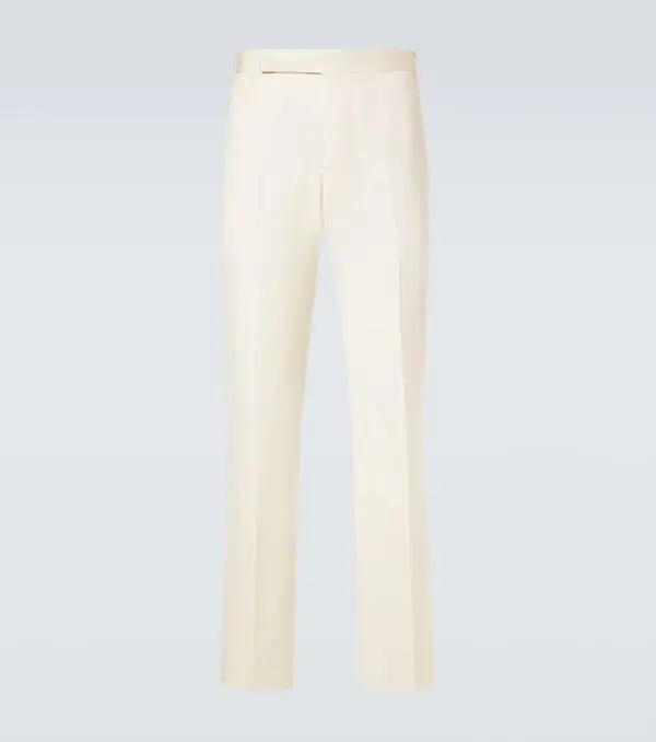 LARDINI High-rise Slim Pants - White