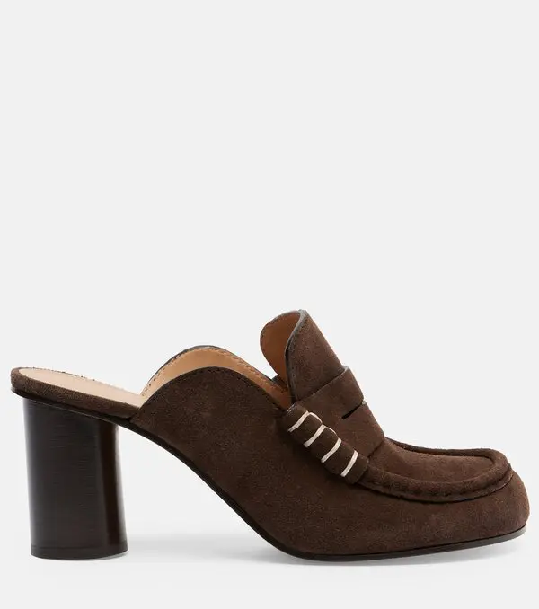 JW Anderson 75 Suede Mules - Brown