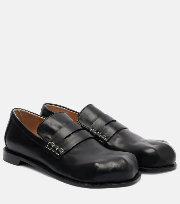 JW Anderson Calf Leather Loafers - Black