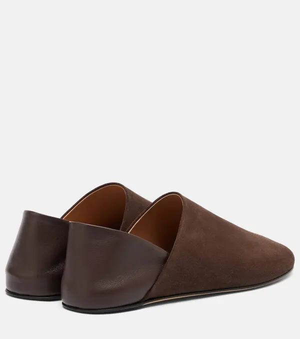 JW Anderson Leather-trimmed Suede Slip-on Shoes - Brown