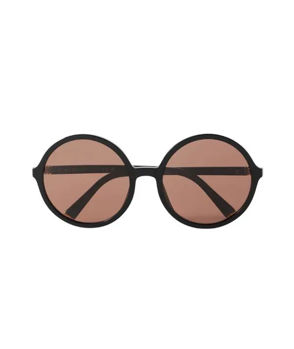 Miu Miu Round-frame Acetate Sunglasses - Black